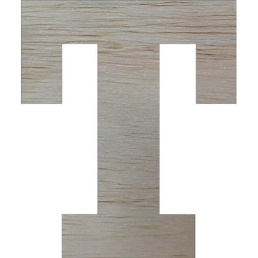 Unfinished Wood Block Letter, Craft 5'' Bold Letter M, Paintable ...