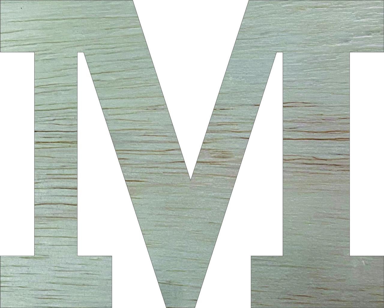 Wooden Block Letters, Unfinished 8'' Rockwell M, Craft - Walmart.com