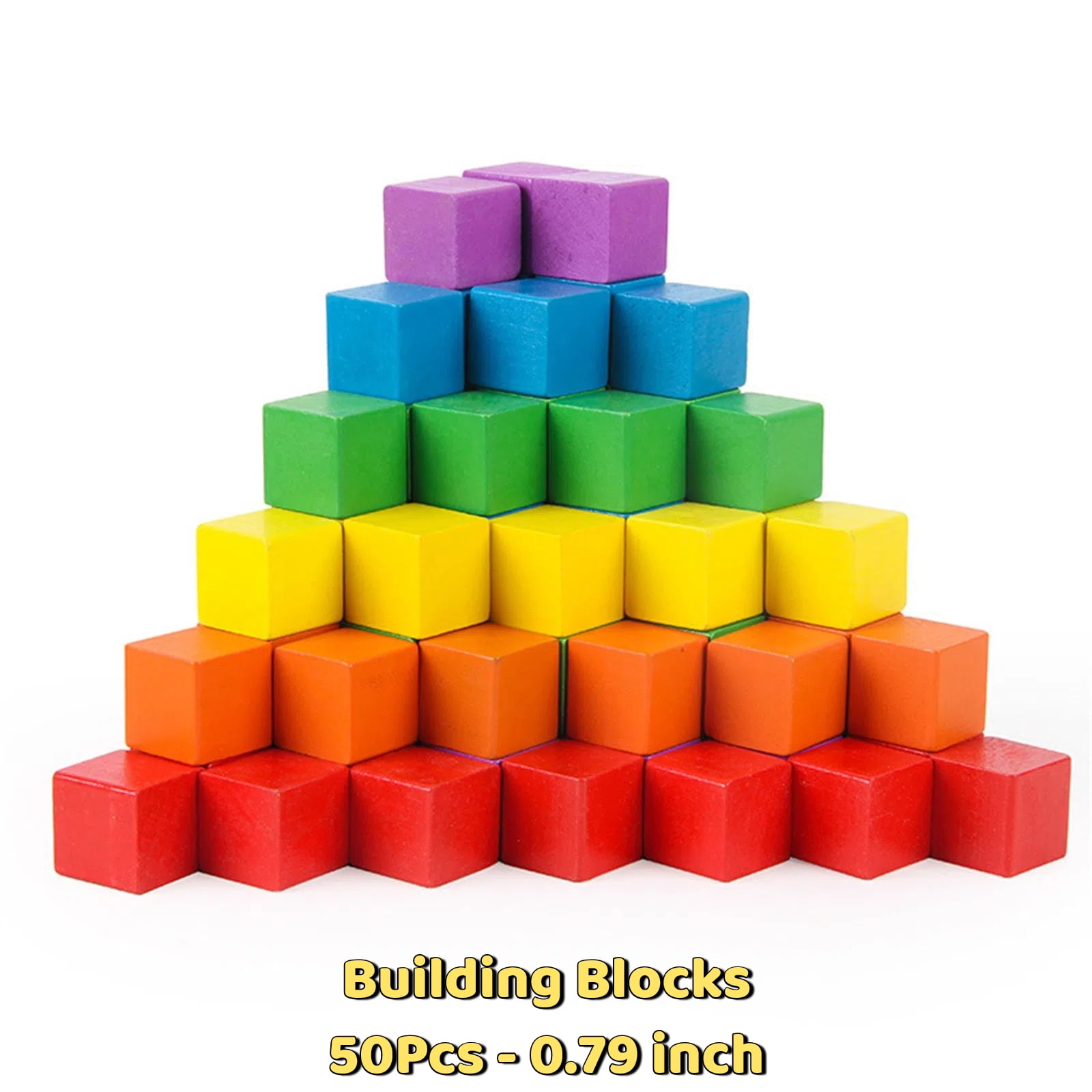 Wooden Blocks - Building Blocks - 50Pcs Wooden Building Blocks ...