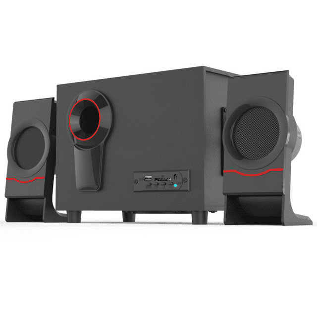 Wooden Bluetooth 4.2 Computer Speaker, USB2.1 Portable Mini Wood Wired ...