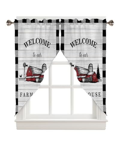 Wooden Board Swag Valance Curtains Fall Pine Needle Pine Cone Green ...