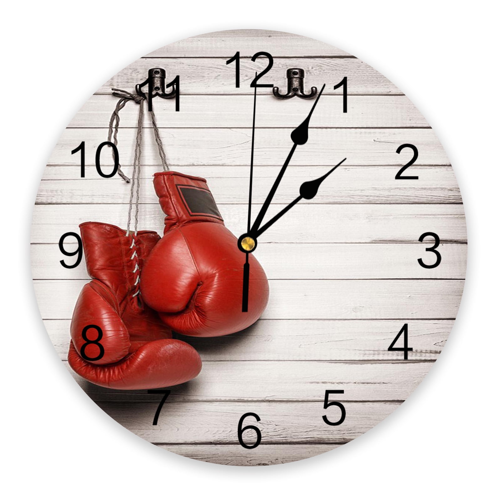 Wooden Board Texture Retro Creative Wall Clock For Home Office ration ...