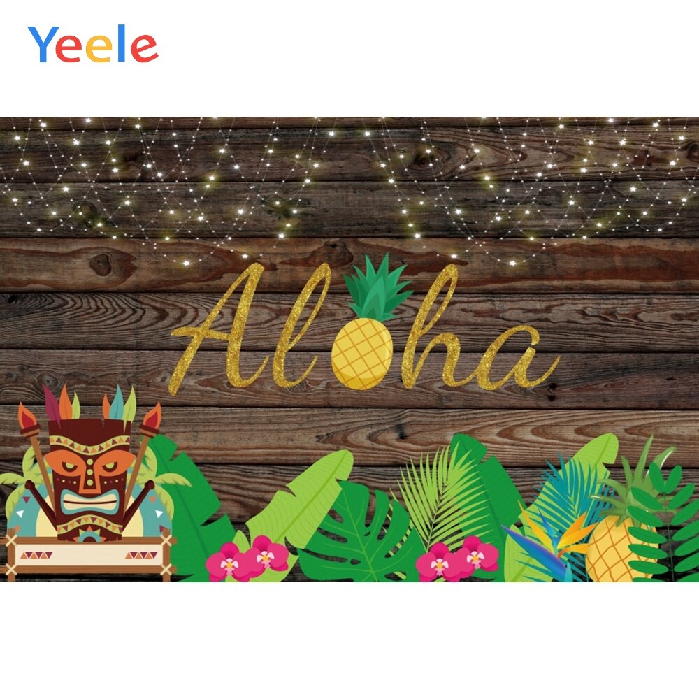 Wooden Board light Leaves Flower Newborn Baby Girl birthday Backdrop ...