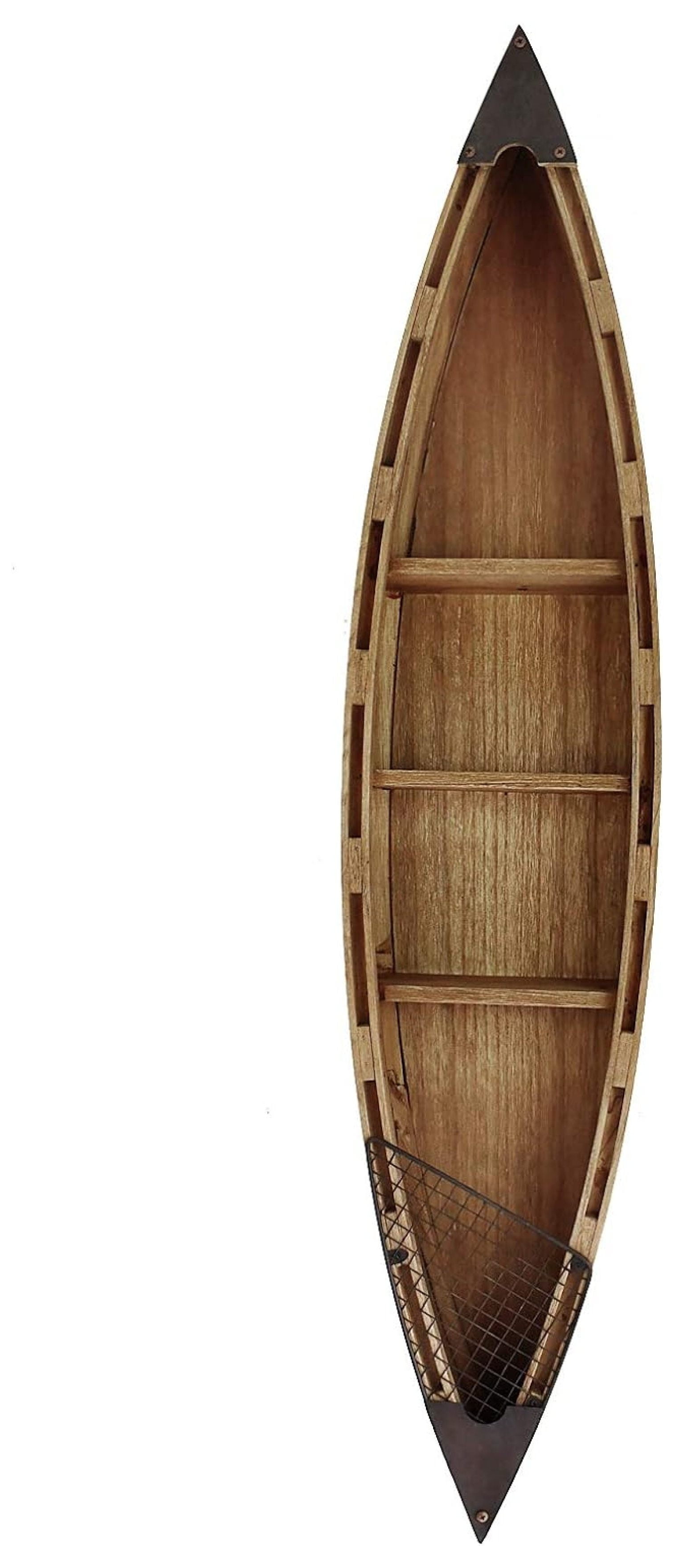 Wooden Boat Decor Hanging Wood Boat Decoration for Wall,Rustic Nautical ...