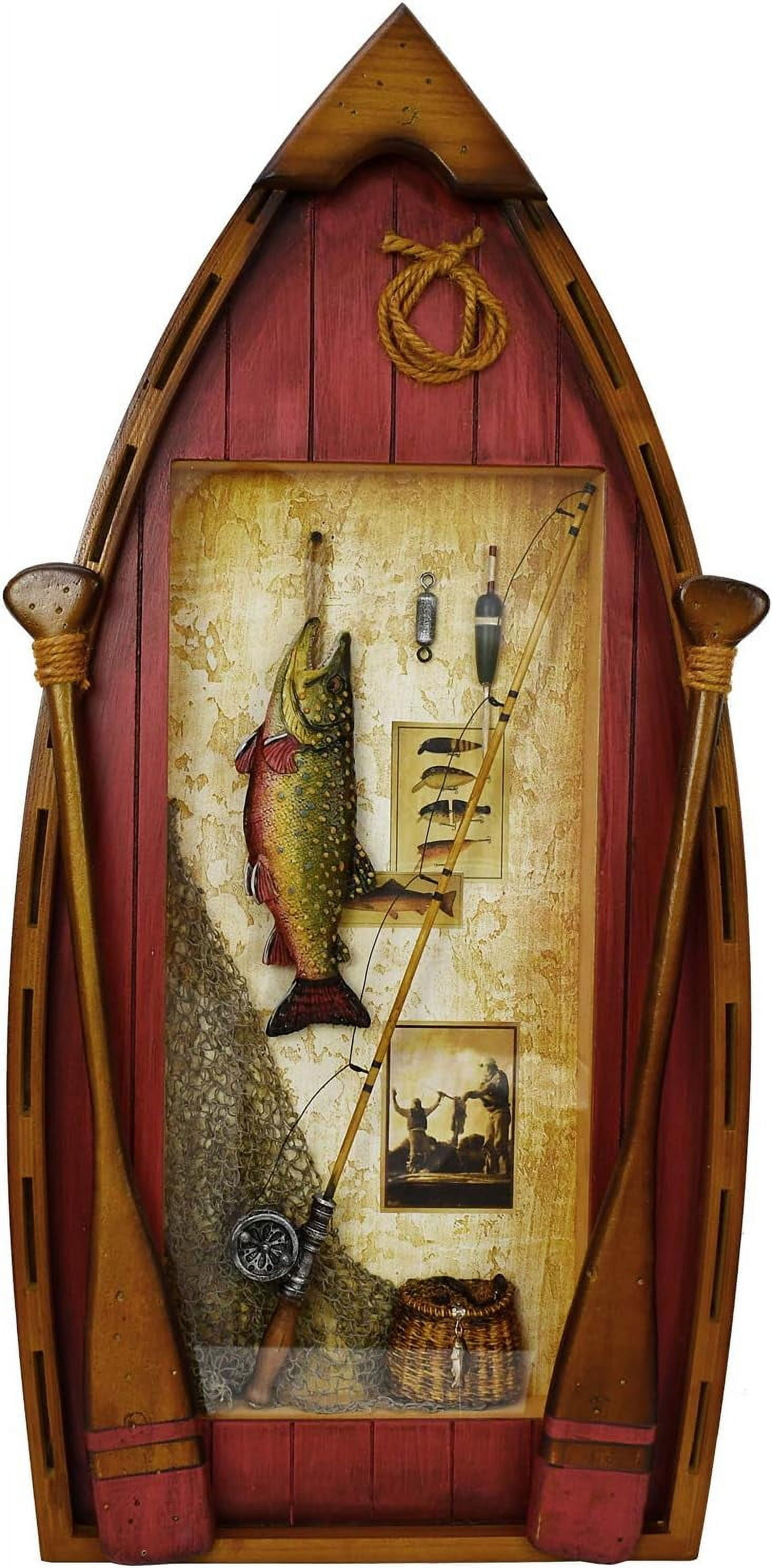 Wooden Boat Decor Hanging Wood Boat Decorations for Wall, Rustic ...