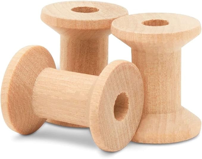 Wooden Bobbin Spools (pack of 50) - Walmart.com