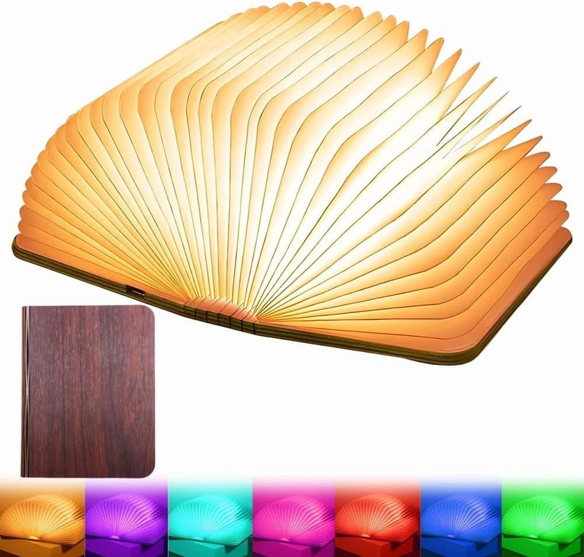 Wooden Book Lamp, Book Lovers Gifts,Teacher Appreciation Gifts, Folding ...