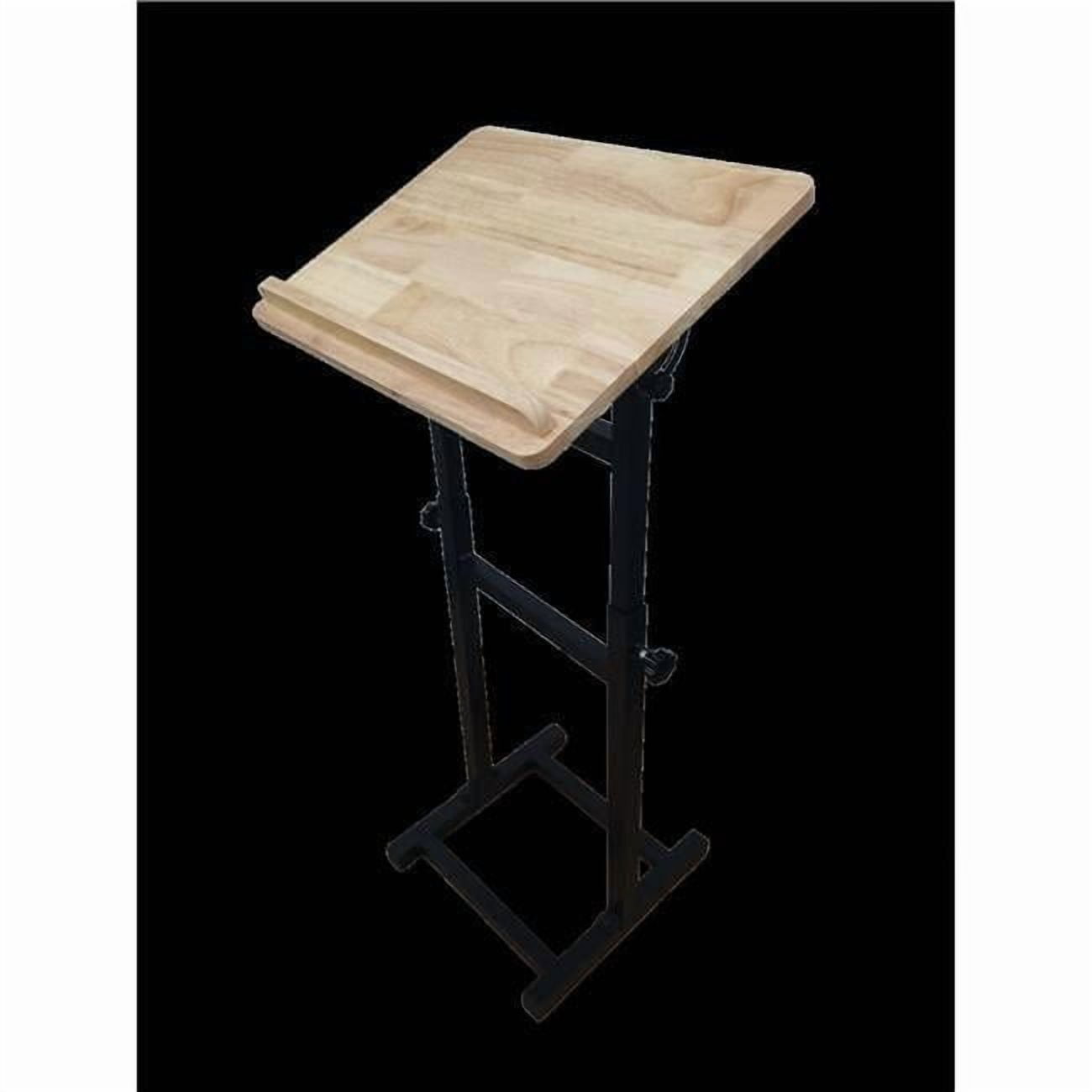 Wooden Book Stand & Shtender, Light Oak - Adjustable Height Up to 43 in ...