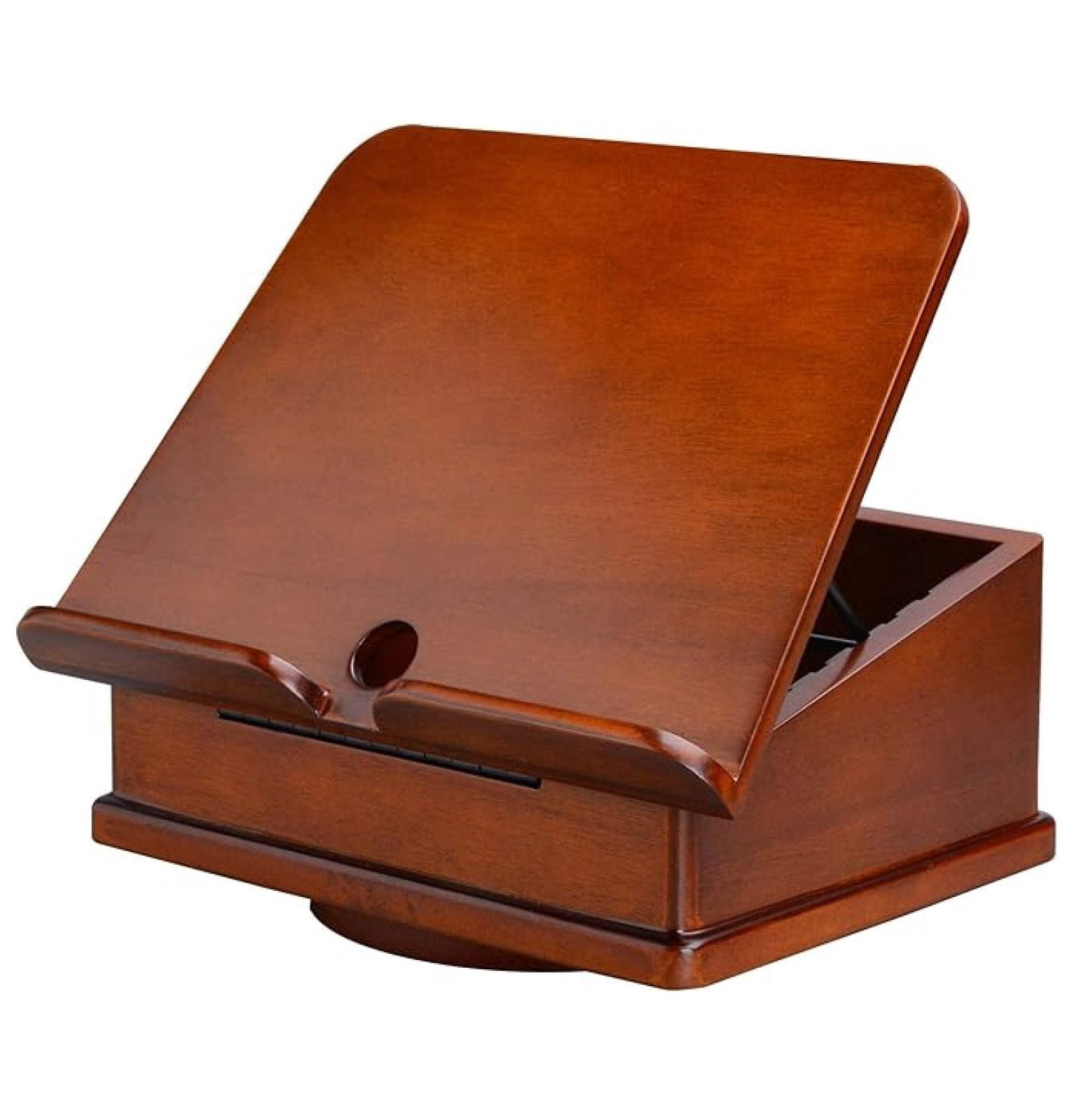 Wooden Book Stand for Cookbook Textbook and Tablet, Adjustable Angles ...