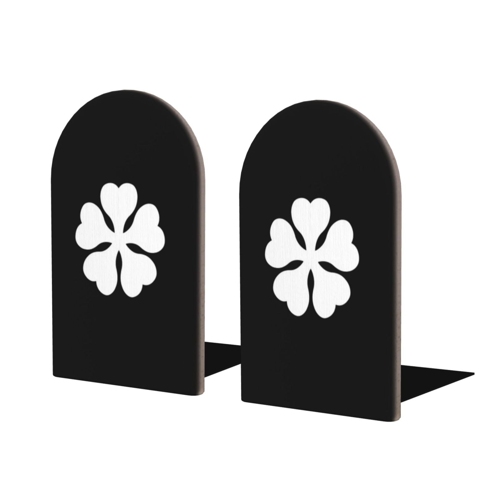 Wooden Bookends Black Clover Bookend For Shelves Decorative Cds Books ...