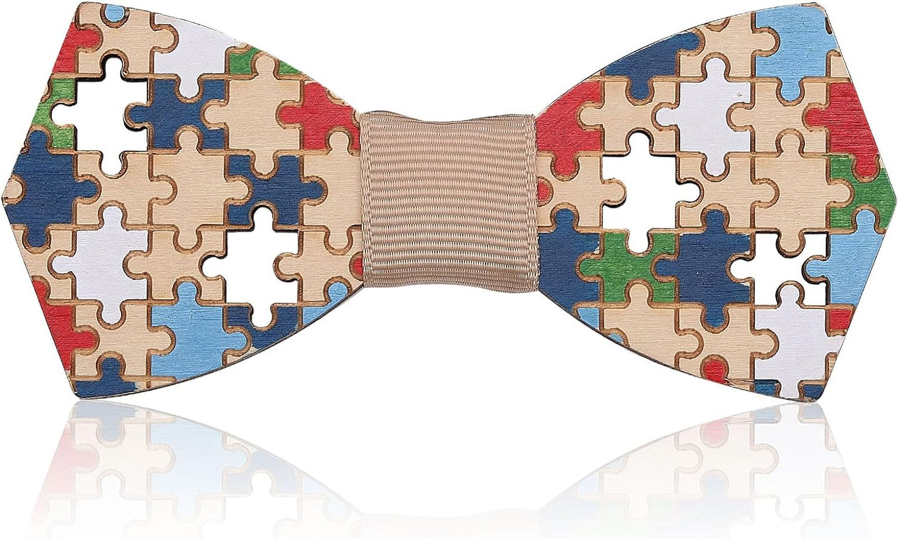 Wooden Bowtie Necktie Adjustable Bowties Mens Wood Bow Tie with ...