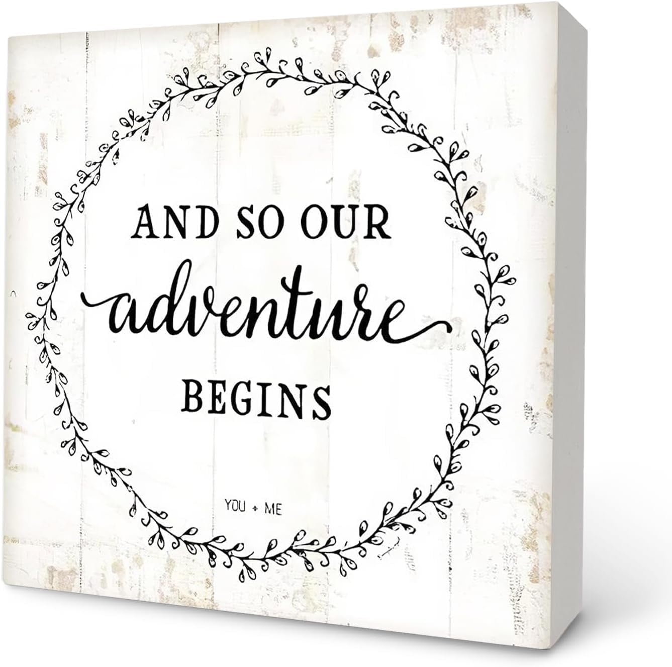 Wooden Box 5x5 Inch And So Our Adventure Begins Wood Box Sign Home ...