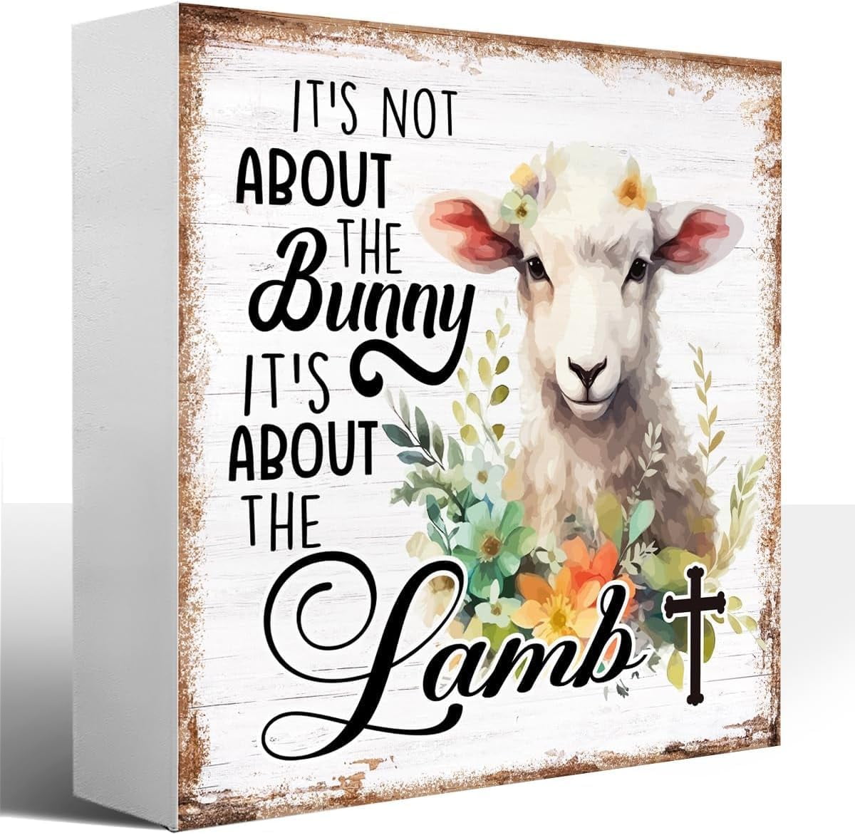 Wooden Box 5x5 Inch Easter Religious Desk Decor,Christian Desk Decor,It ...