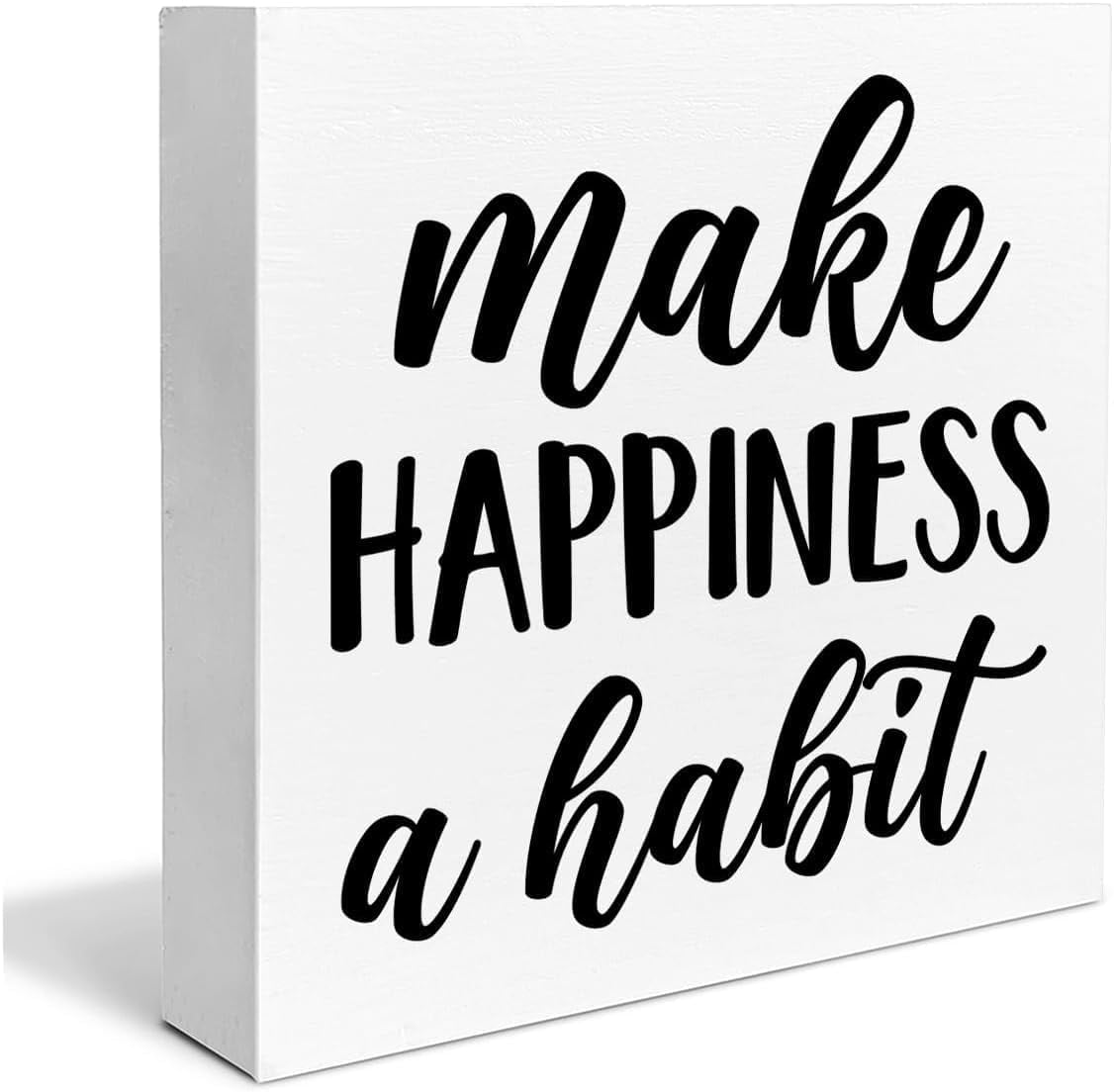 Wooden Box 5x5 Inch Inspirational Quote Box Sign Home Office Decor Make ...