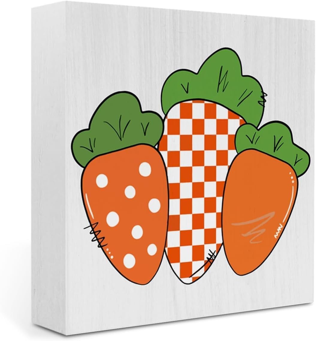 Wooden Box 5x5 Inch Rustic Easter Farmhouse Country Home Office Desk ...