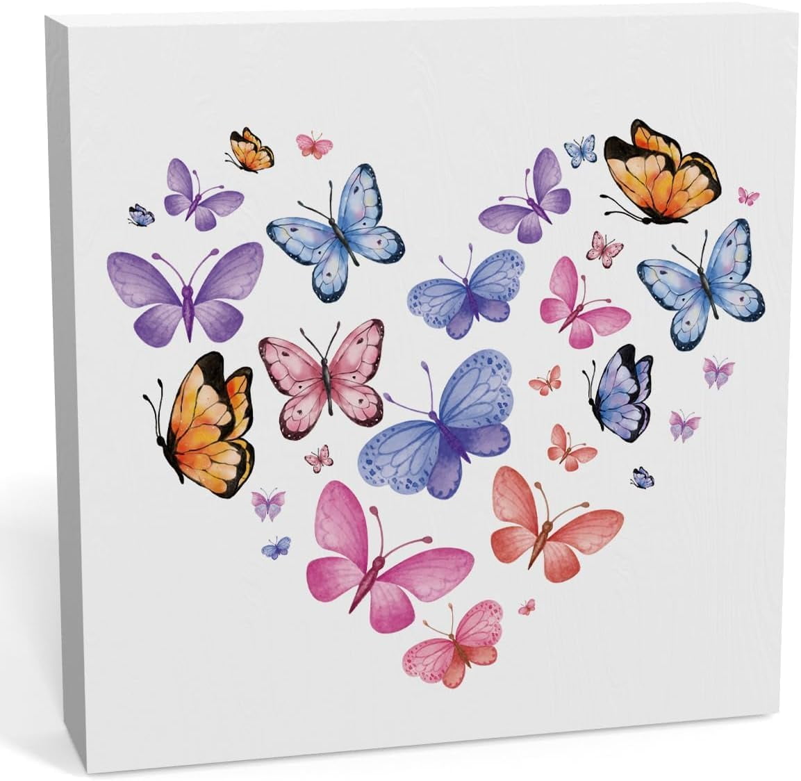 Wooden Box 5x5 Inch Rustic Farmhouse Spring Home Office Desk Decor ...