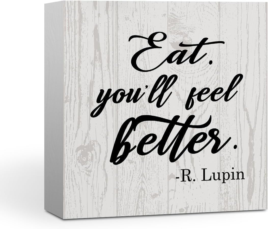 Wooden Box 5x5 Inch Rustic Wooden Box Sign Inspirational Desk Decor ...