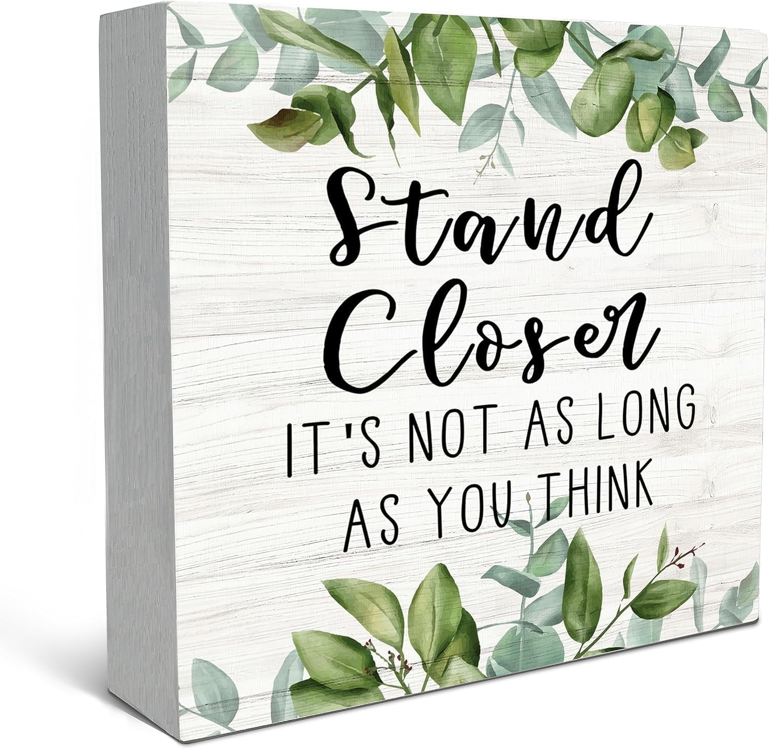 Wooden Box 5x5 Inch Stand Closer Wood Box Sign Bathroom Decor,Rustic ...
