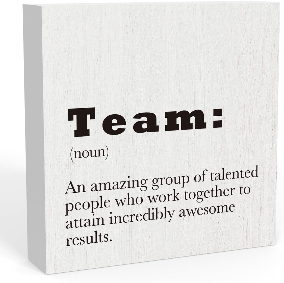 Wooden Box 5x5 Inch Team Definition Wooden Box Sign Office Desk Decor ...