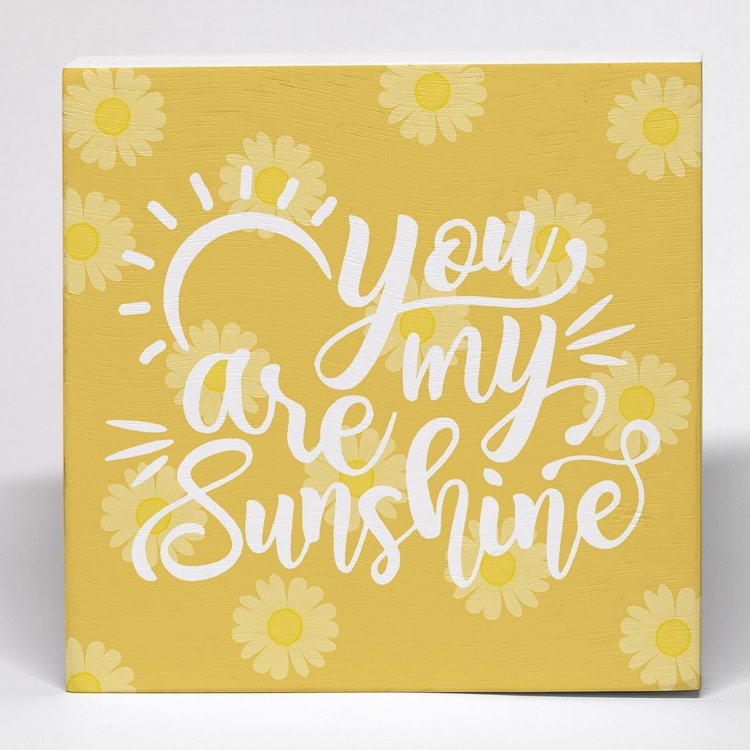 Wooden Box 5x5 Inch You Are My Sunshine Wood Box Sign Yellow Sunshine ...