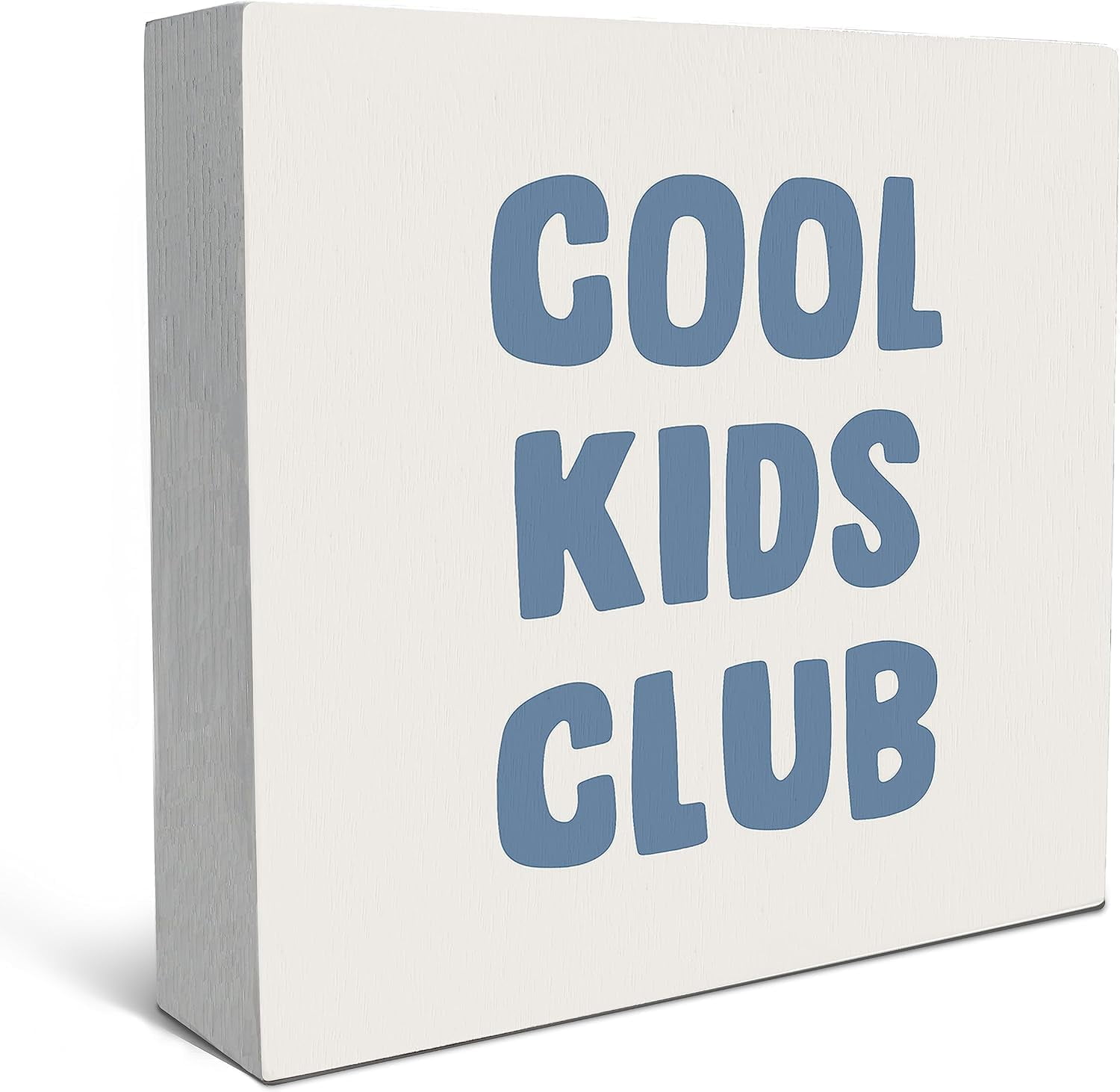 Wooden Box 7x7 Inch Cool Kids Club Wood Box Sign Desk Decor,Modern Kids ...