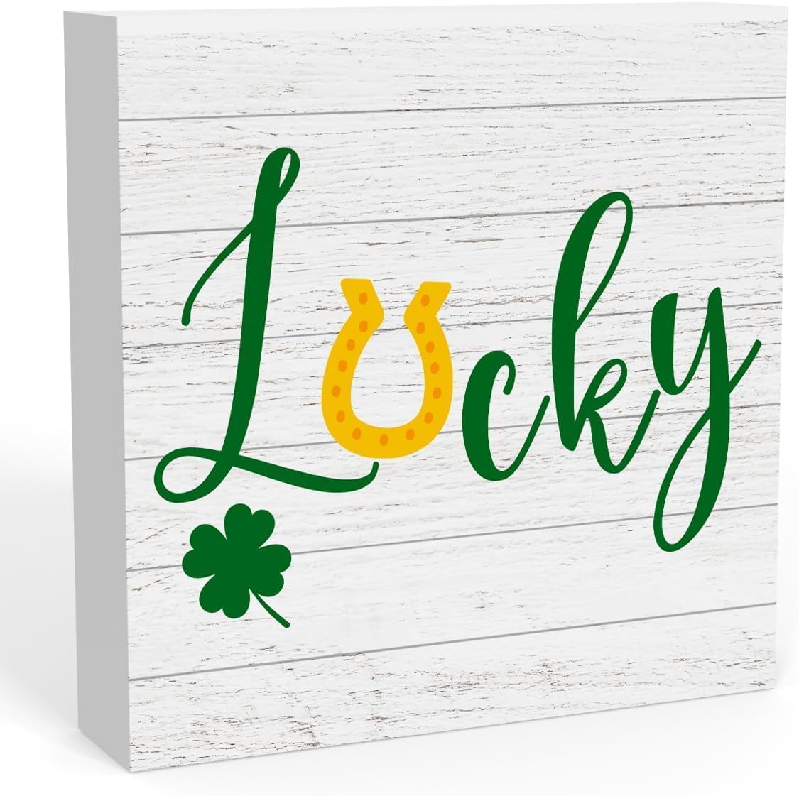 Wooden Box 7x7 Inch Farmhouse St Patricks Day Country Home Office Desk ...