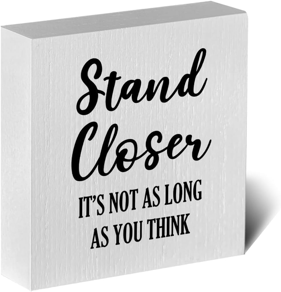 Wooden Box 7x7 Inch Funny Bathroom Decor Signs Rustic Desk Decor Gag ...