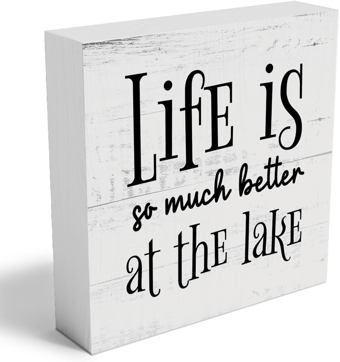 Wooden Box 7x7 Inch Lake House Decor Lake Decorations For Summer Home ...