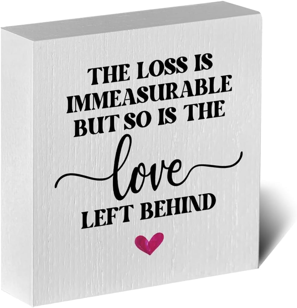 Wooden Box 7x7 Inch Memorial Artwork Wood Box Sign Rustic Farmhouse ...