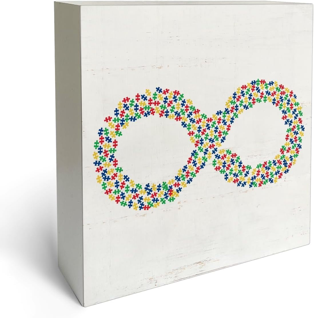 Wooden Box 7x7 Inch Neurodiversity Infinity Box Sign Wood Desk Sign ...