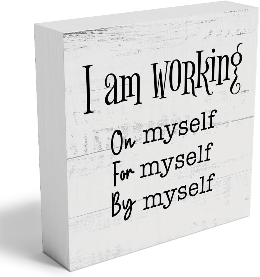 Wooden Box 7x7 Inch Office Decor For Work Encouragement Gifts For ...