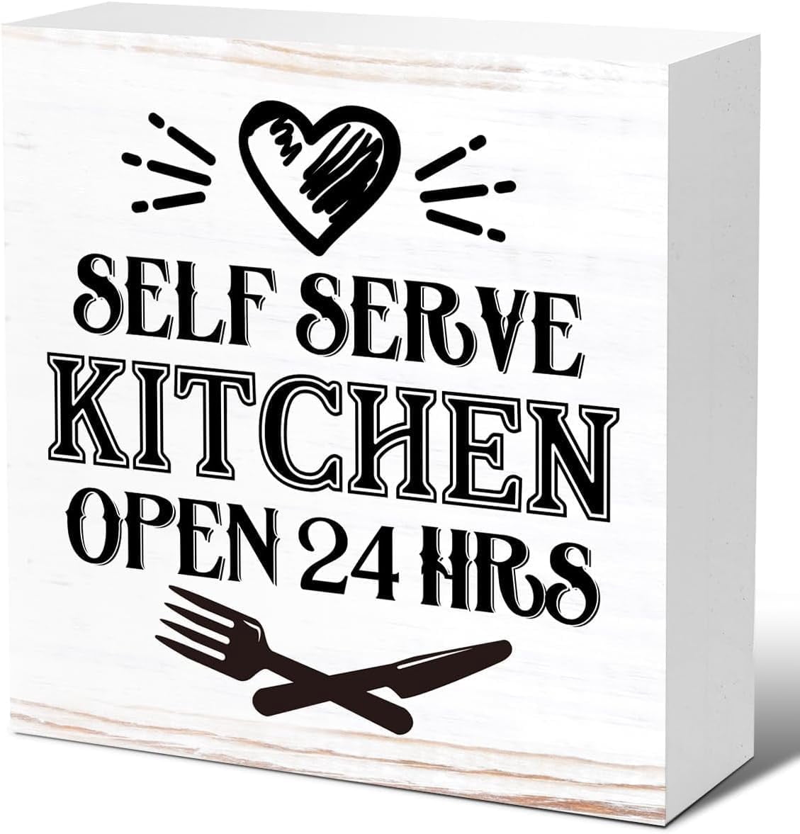 Wooden Box 7x7 Inch Rustic Kitchen Desk Decor Kitchen Decoration Wood ...