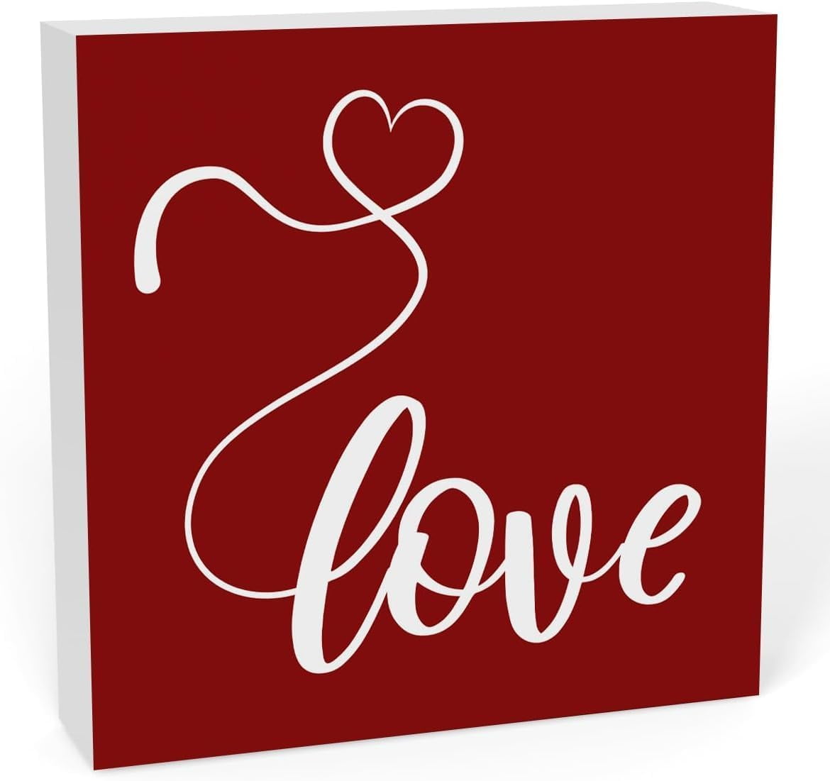 Wooden Box 7x7 Inch Rustic Romantic Valentines Day Anniversary ...