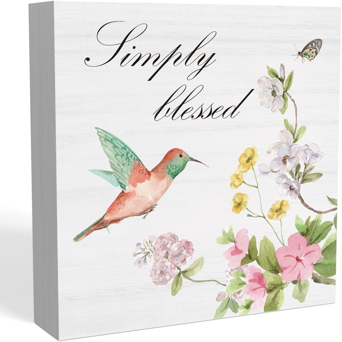 Wooden Box 7x7 Inch Rustic Spring Office Desk Decor - Cute Simply ...