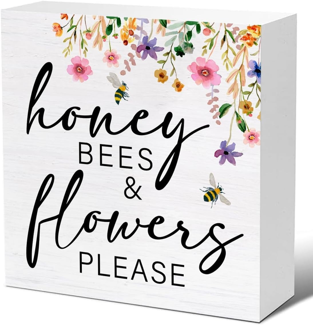 Wooden Box 7x7 Inch Spring Decor - Spring Decorations - Floral Spring ...