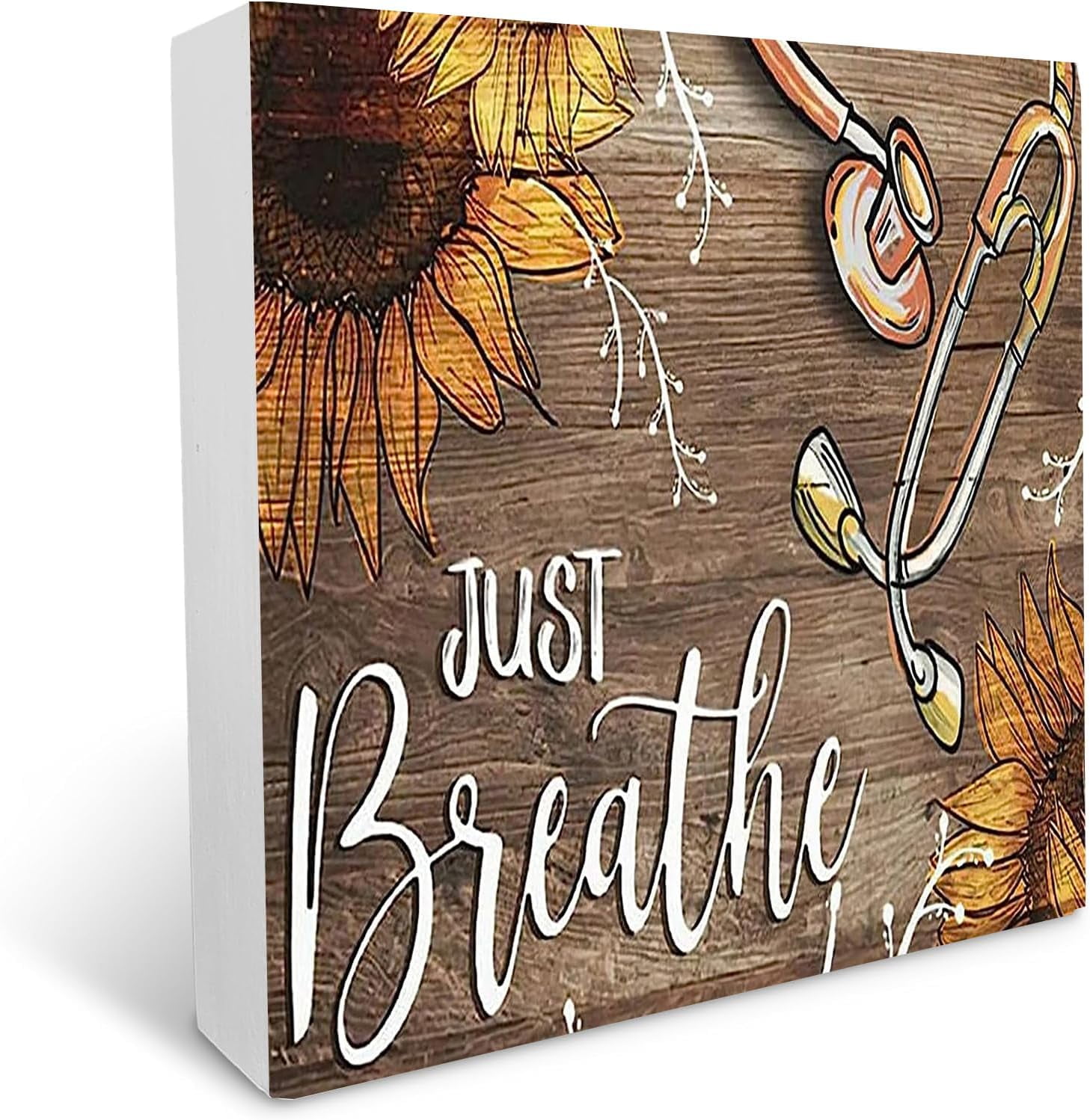 Wooden Box 7x7 Inch Sunflower Wooden Box Sign Wood Box Sign Home Decor ...