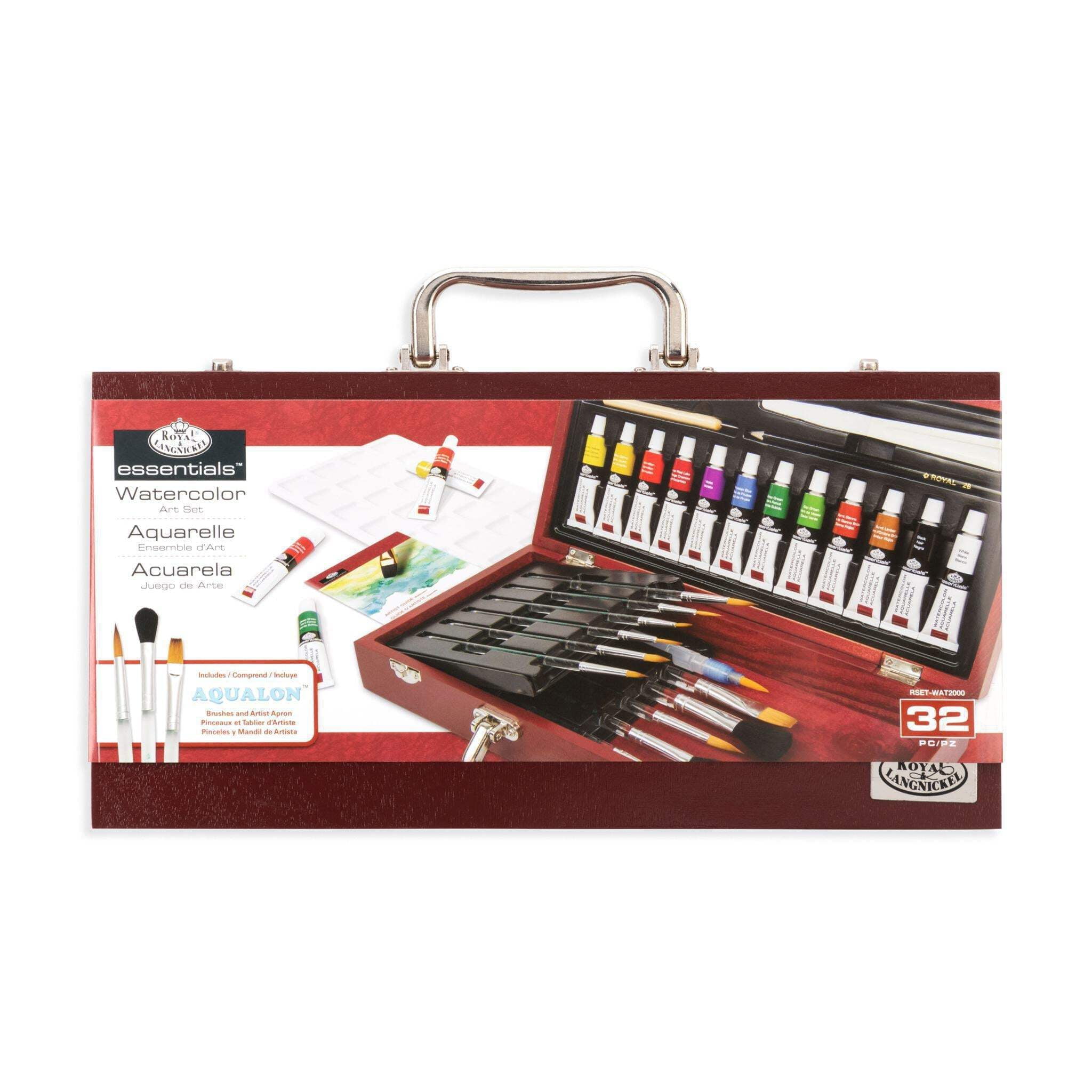 Royal & Langnickel Premium Art Package, 32pc Watercolor Paint Set with ...