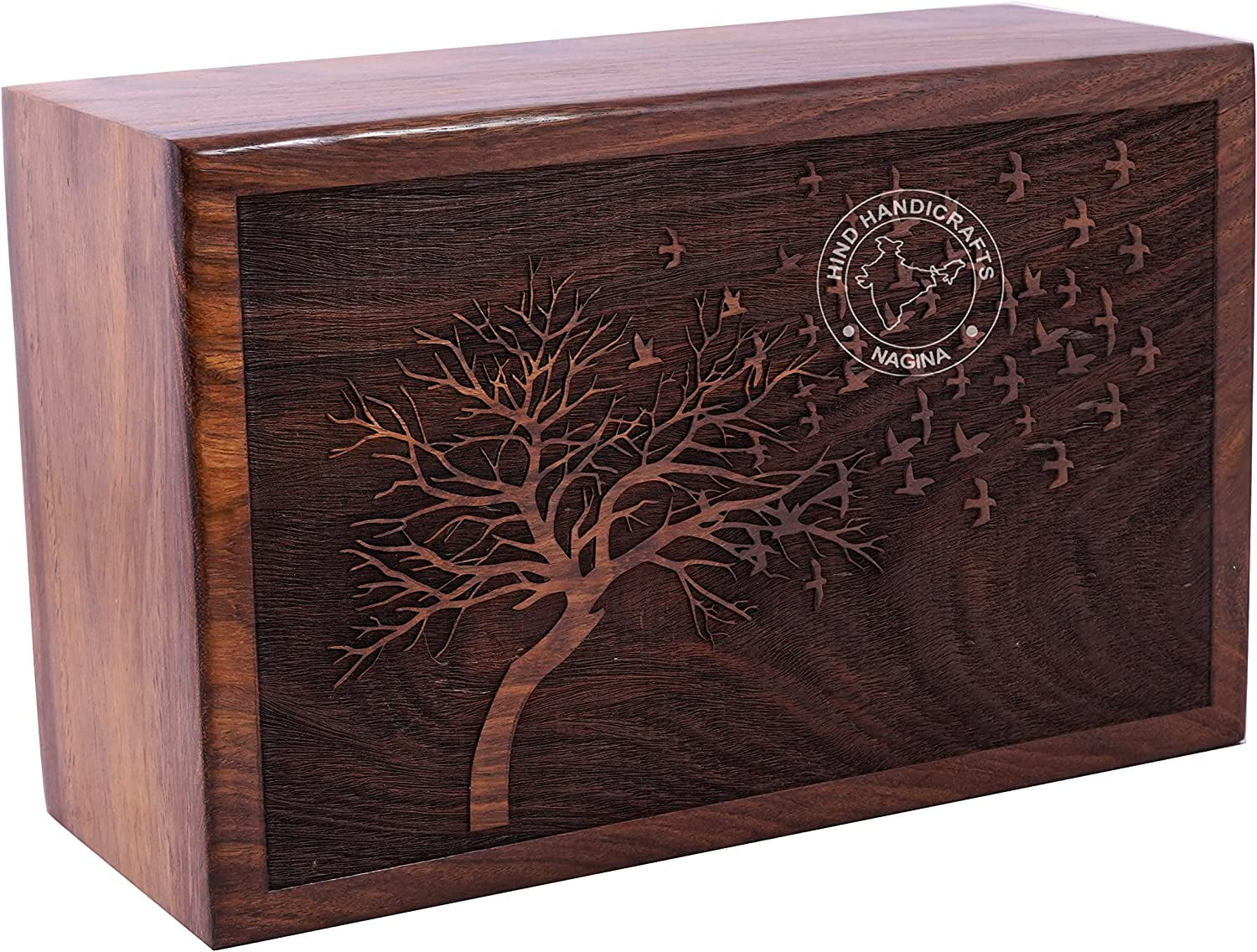 Wooden Box Funeral Cremation Urns for Human Ashes Adult Large - Burial ...