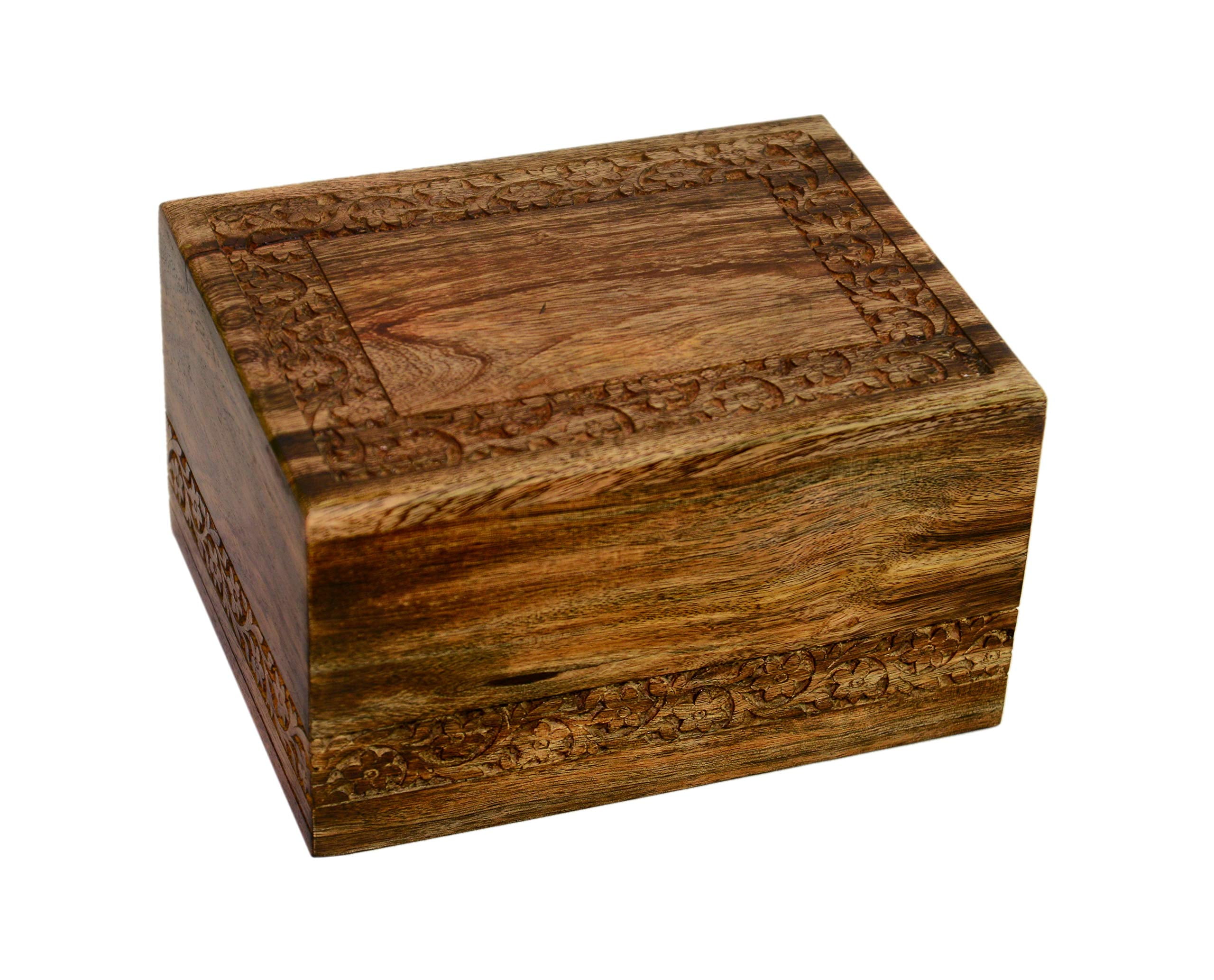 Wooden Box Funeral Cremation Urns for Human Ashes Adult Large, Rosewood ...