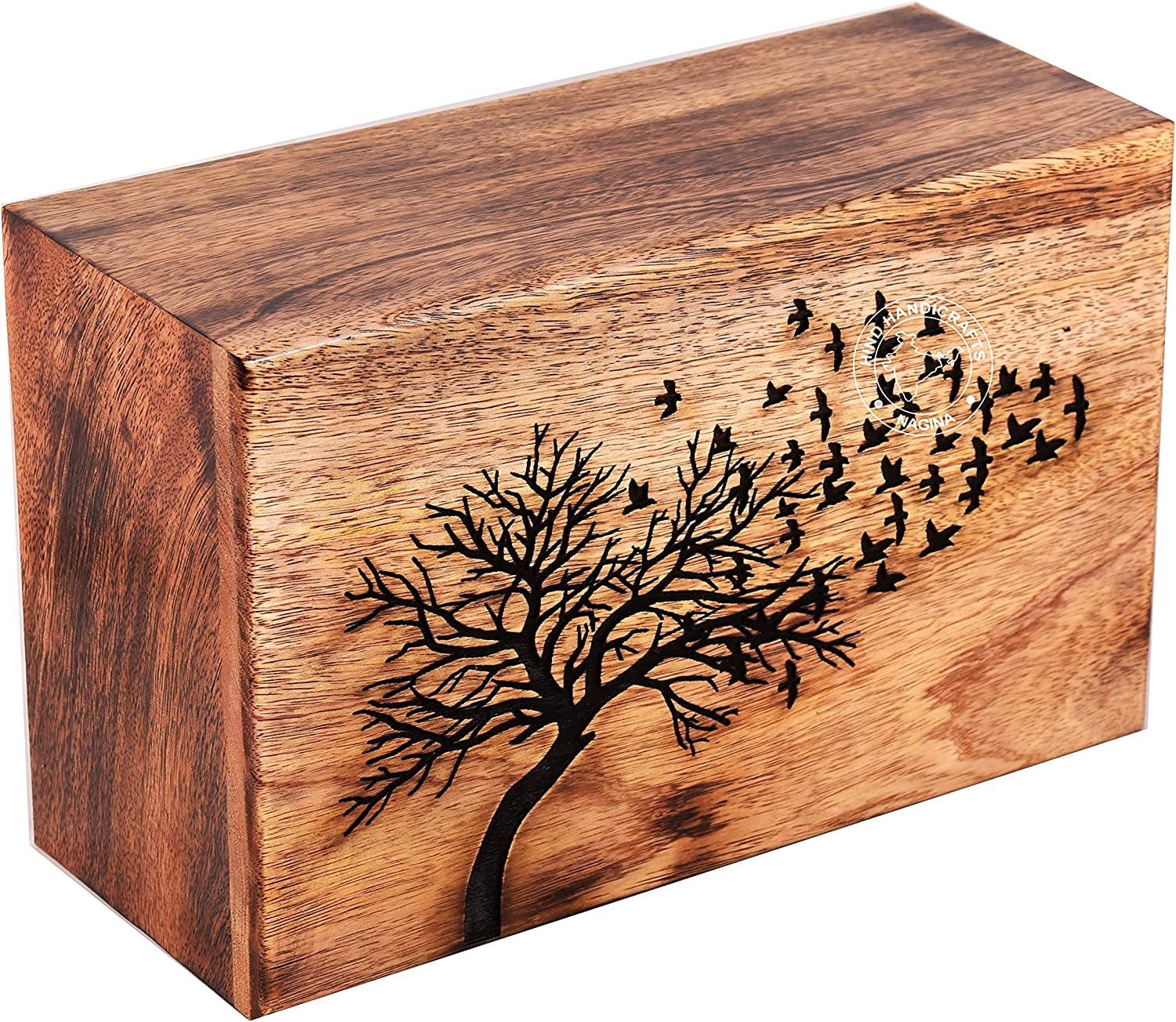 Wooden Box Funeral Cremation Urns for Human Ashes Adult Large - Burial ...