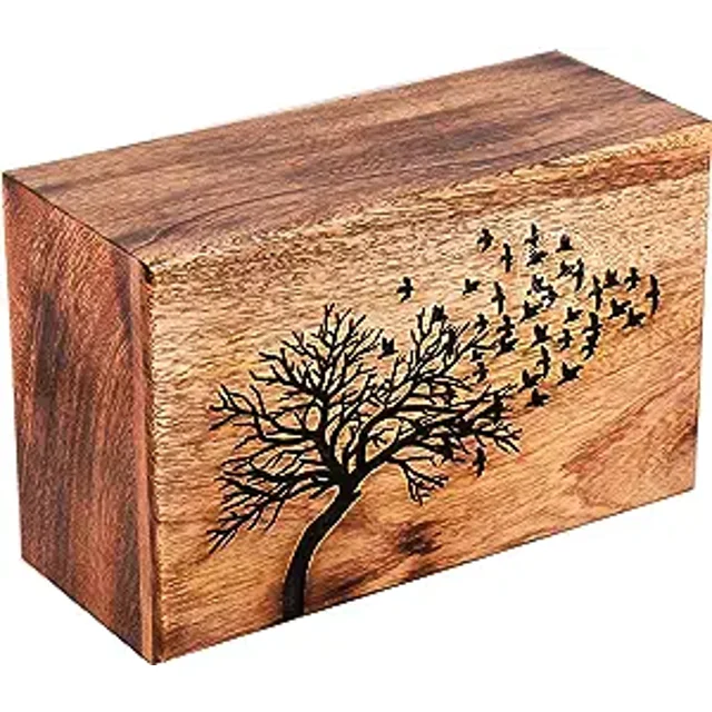 Wooden Box Funeral Cremation Urns for Human Ashes Adult Large - Burial ...