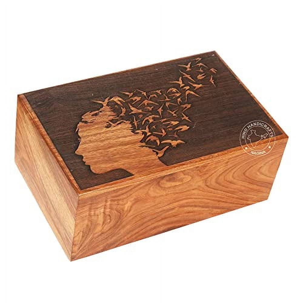 Wooden Box Funeral Cremation Urns for Human Ashes Adult Large - Burial ...