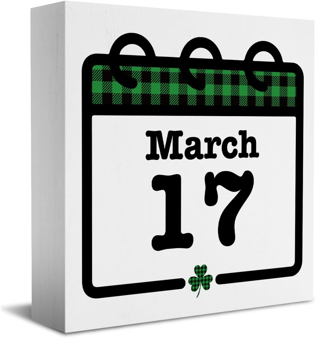 Wooden Box Sign Funny St Patricks Day Decor March Desk Decor Vintage ...
