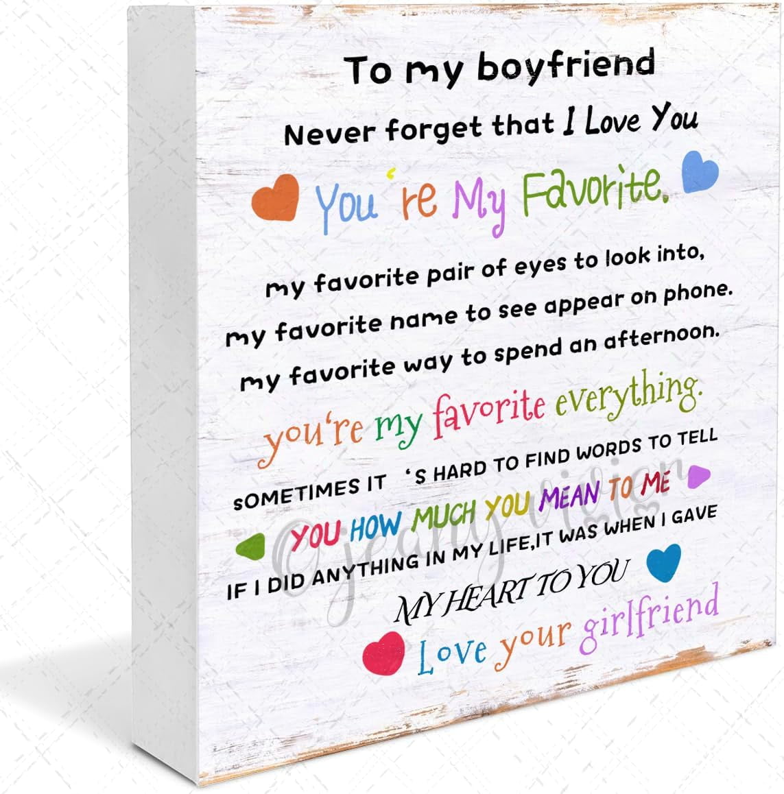 Wooden Box Sign Gifts - To My Boyfriend Romantic Gifts,Boyfriends Gifts ...