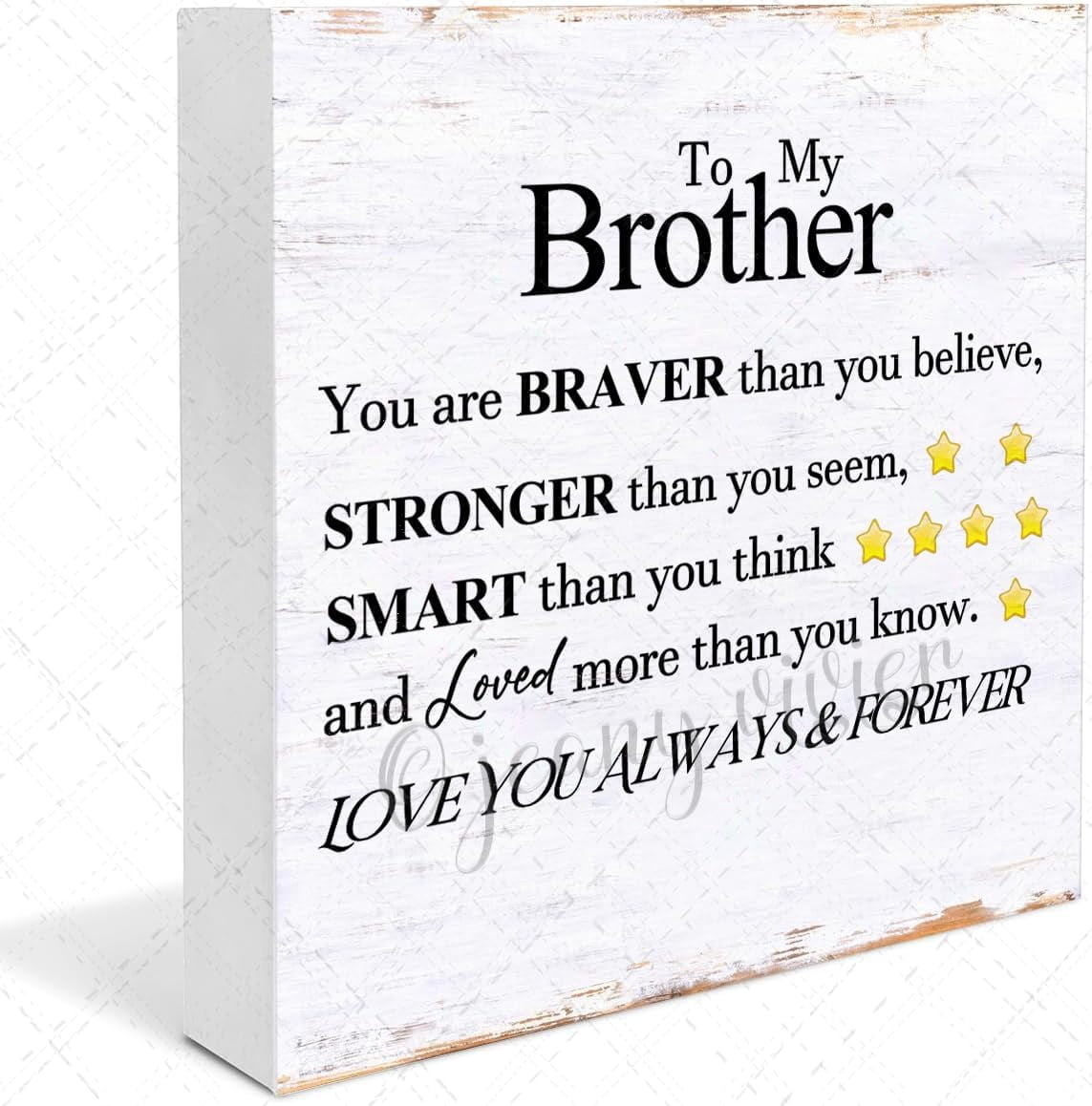 Wooden Box Sign Gifts - To My Brother Wooden Inspirational Tiered Tray ...
