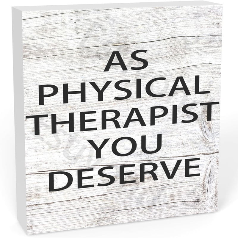 Wooden Box Sign Home Desk Decor 5 X 5 Inch Rustic As Physical Therapist ...