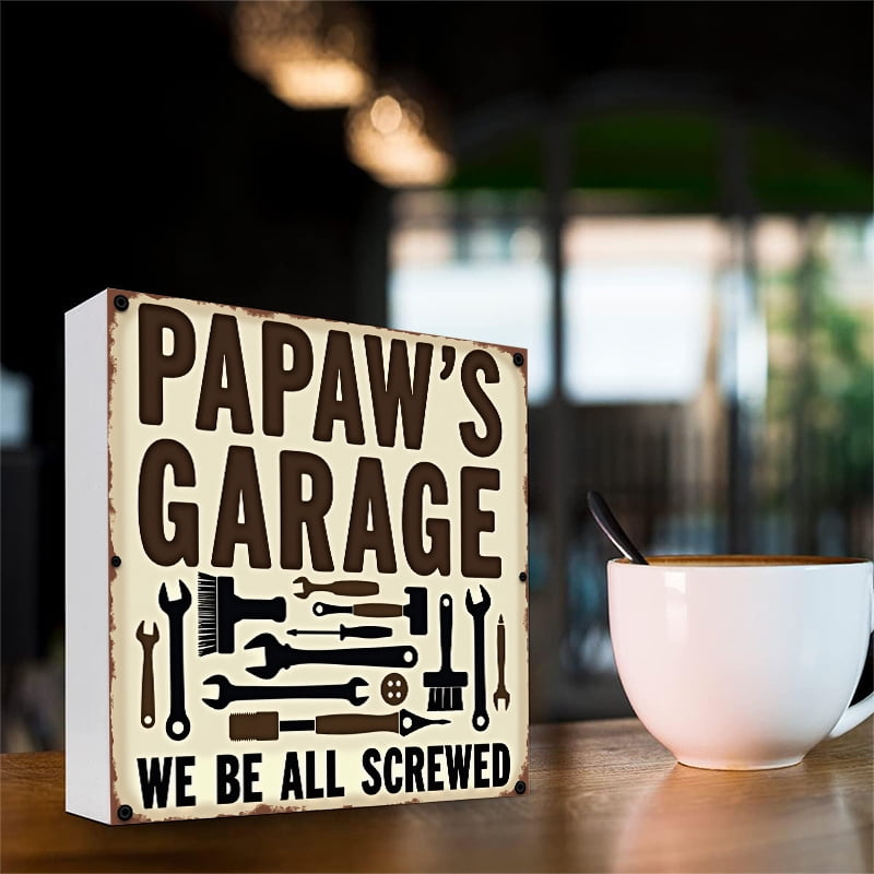 Wooden Box Sign - Wrenches & Tools Design, Recycled Rustic Decor for ...