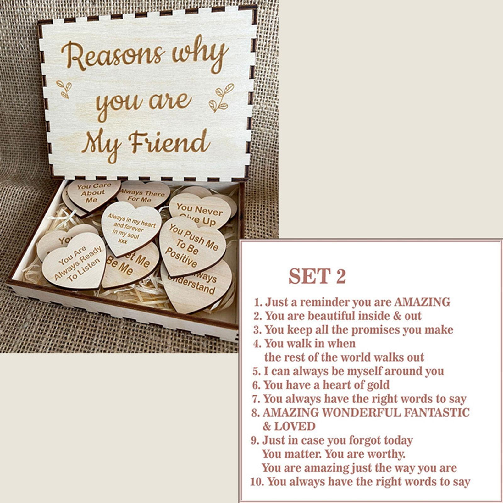 Wooden Box and Heart Keepsake Gift, Reasons Why You are My Best Friend ...