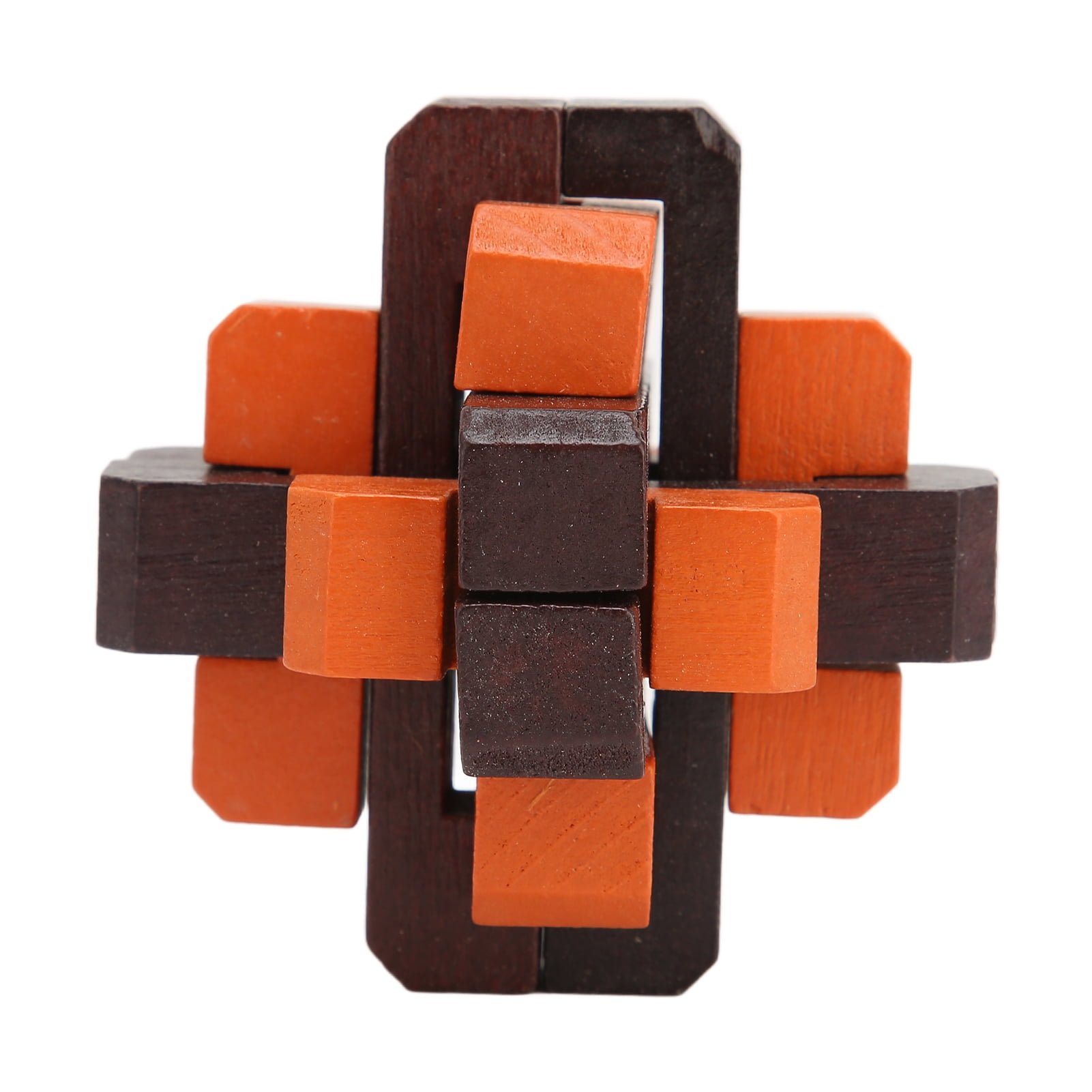 Wooden Brain Puzzle Teaser Toys Educational Logic Skill Puzzle Brain Games for The Aged Adults ...