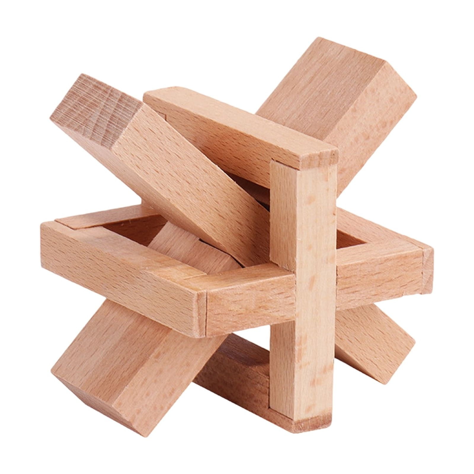 Wooden Brain Teaser Puzzle Set - Traditional Chinese Kong Ming Lock ...